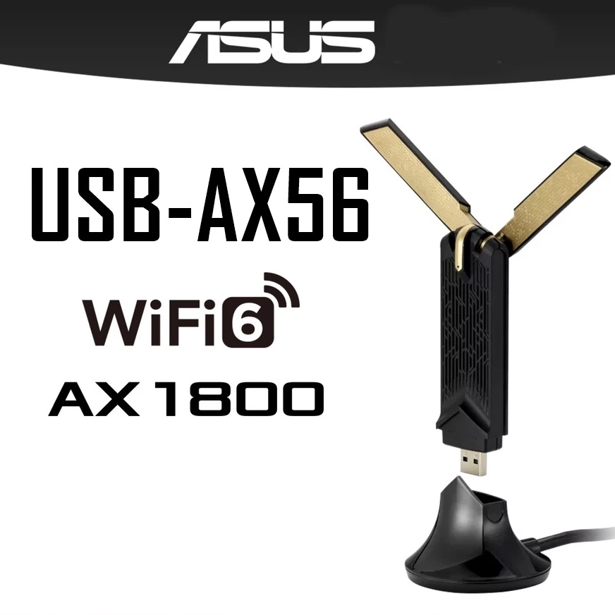 ASUS (USB-AX56) DUAL BAND AX1800 WiFi 6 WIRELESS USB ADAPTER รับประกัน ...
