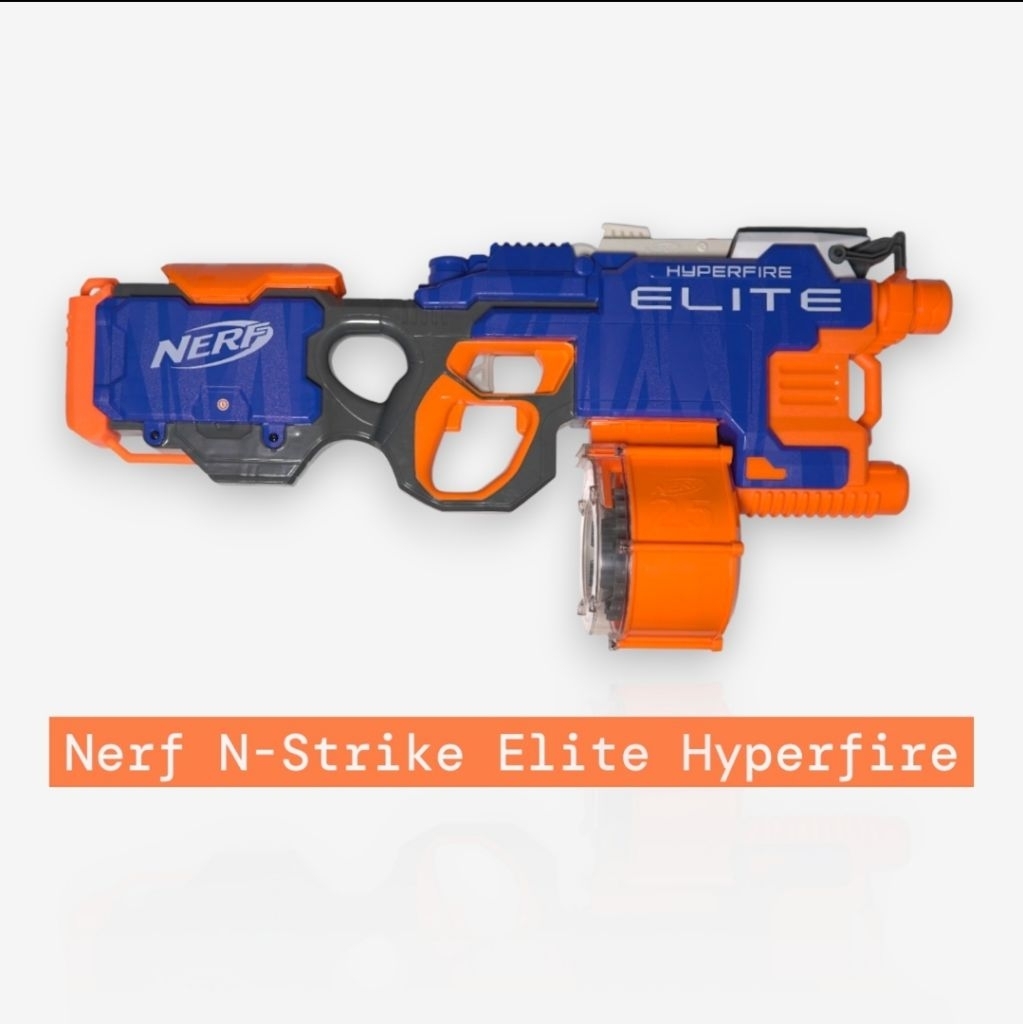 Nerf N-Strike Elite Hyperfire - ปืนของเล่น มือสอง สภาพดี พร้อมแบตเตอรี่ใหม่ ยิงได้ทันที | Shopee ...