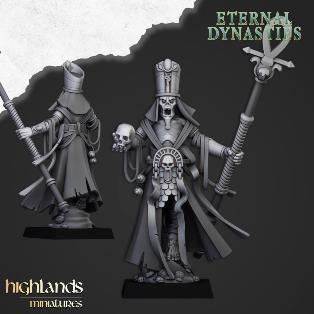 Eternal Priest - Eternal Dynasties - Undead Skeleton / 32mm scale 3D ...