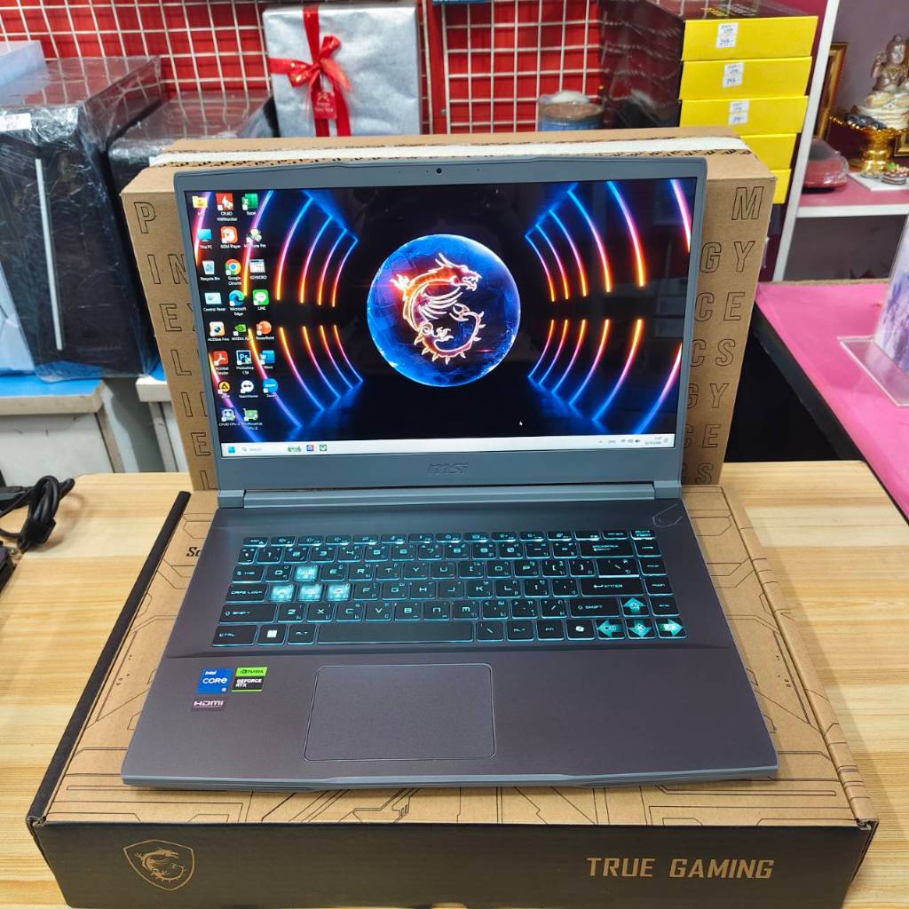 MSI THIN 15 B12UC-1426TH สภาพเครื่อง 100% ไร้ริ้วรอย ประกันศูนย์ 26/11/2026 | Shopee Thailand