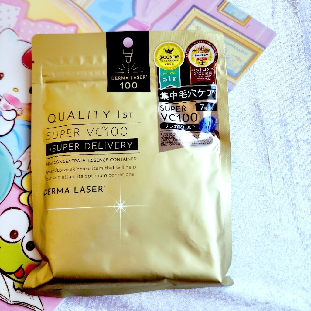 พร้อมส่ง] Derma Laser 100 แผ่นมาลกหน้า Derma Laser Super VC100 (7แผ่น/1แพ็ค) | Shopee Thailand