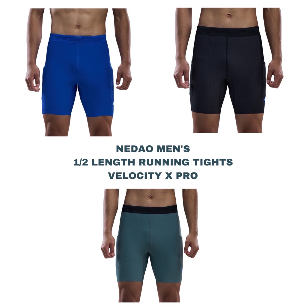 NEDAO MEN'S 1/2 LENGTH RUNNING TIGHTS VELOCITY X PRO - กางเกงวิ่งผู้ชาย ...