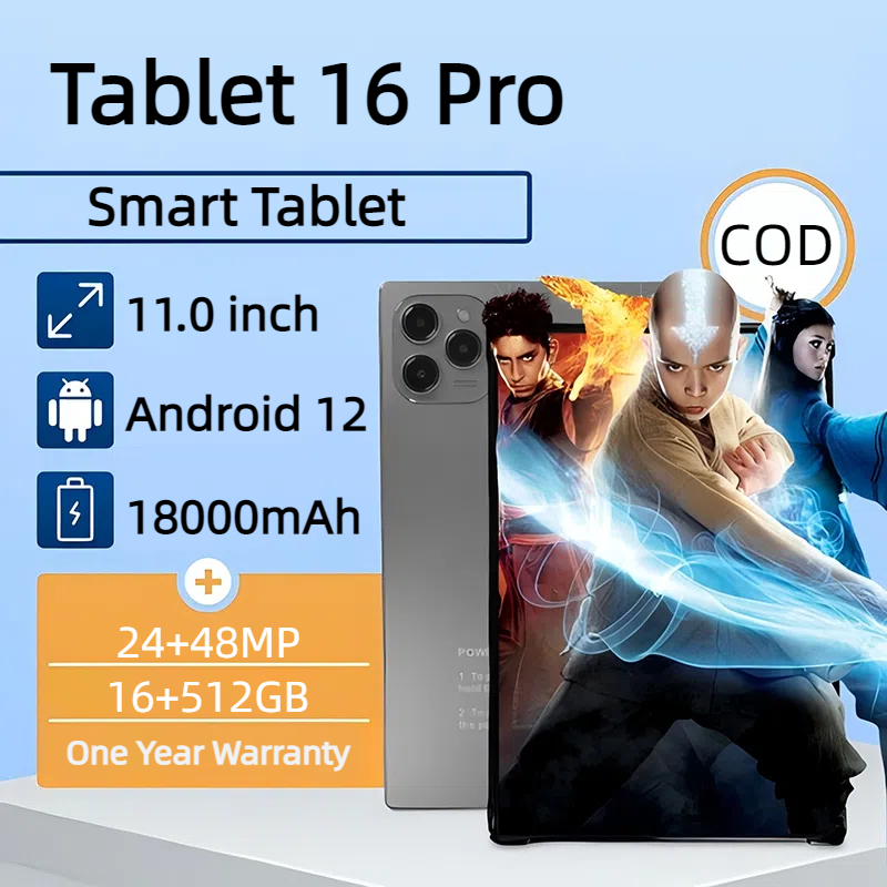 Tablet 16 Pro แท็บเล็ต Android หน้าจอเต็ม 12 นิ้ว หน้าจอใหญ่ 5G Dual ...