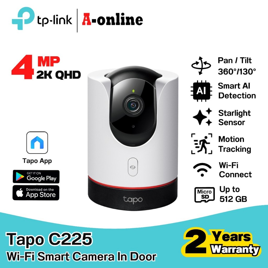 TP Link Tapo C225 Pan/Tilt AI Home Security Wi-Fi Camera | Shopee Thailand