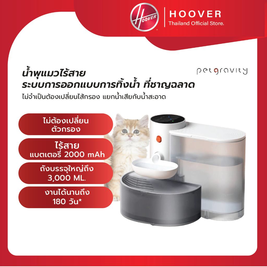 [ประกัน 2 ปี ศูนย์กทม] Pet Gravity โดย Authorized Dealer น้ำพุแมวไร้สาย ...