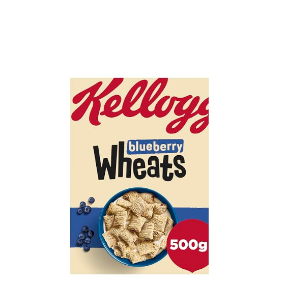 KELLOGGS Blueberry Wheats Breakfast Cereal * XL FAMILY BOX * 500g ...
