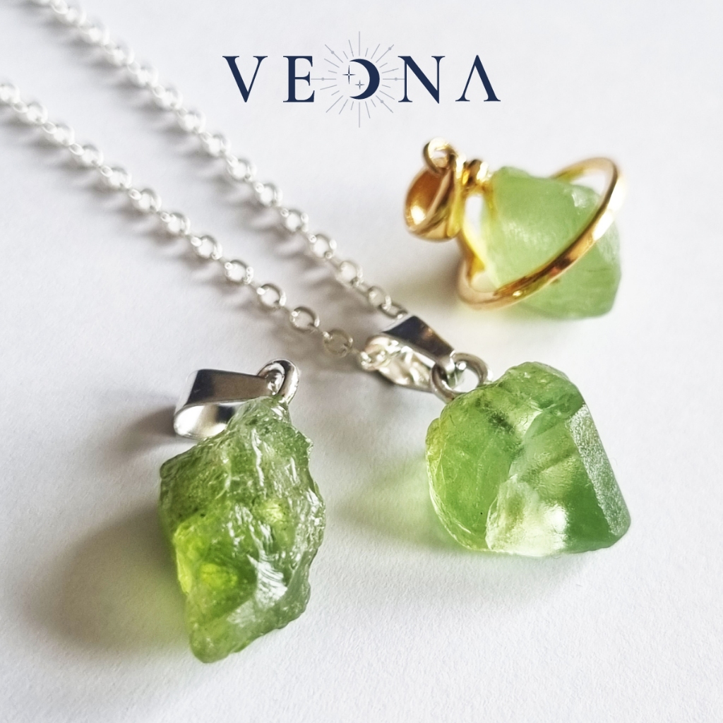VEONA 💚จี้หิน Peridot (ฟรีสร้อย) เลือกชิ้นได้ คัดเกรด (ราศีสิงห์ l วัน ...