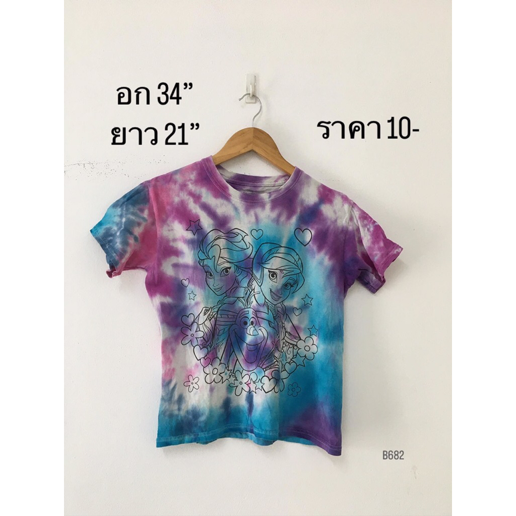 เสื้อยืดมือสองมัดย้อมไซส์ S (B682) | Shopee Thailand