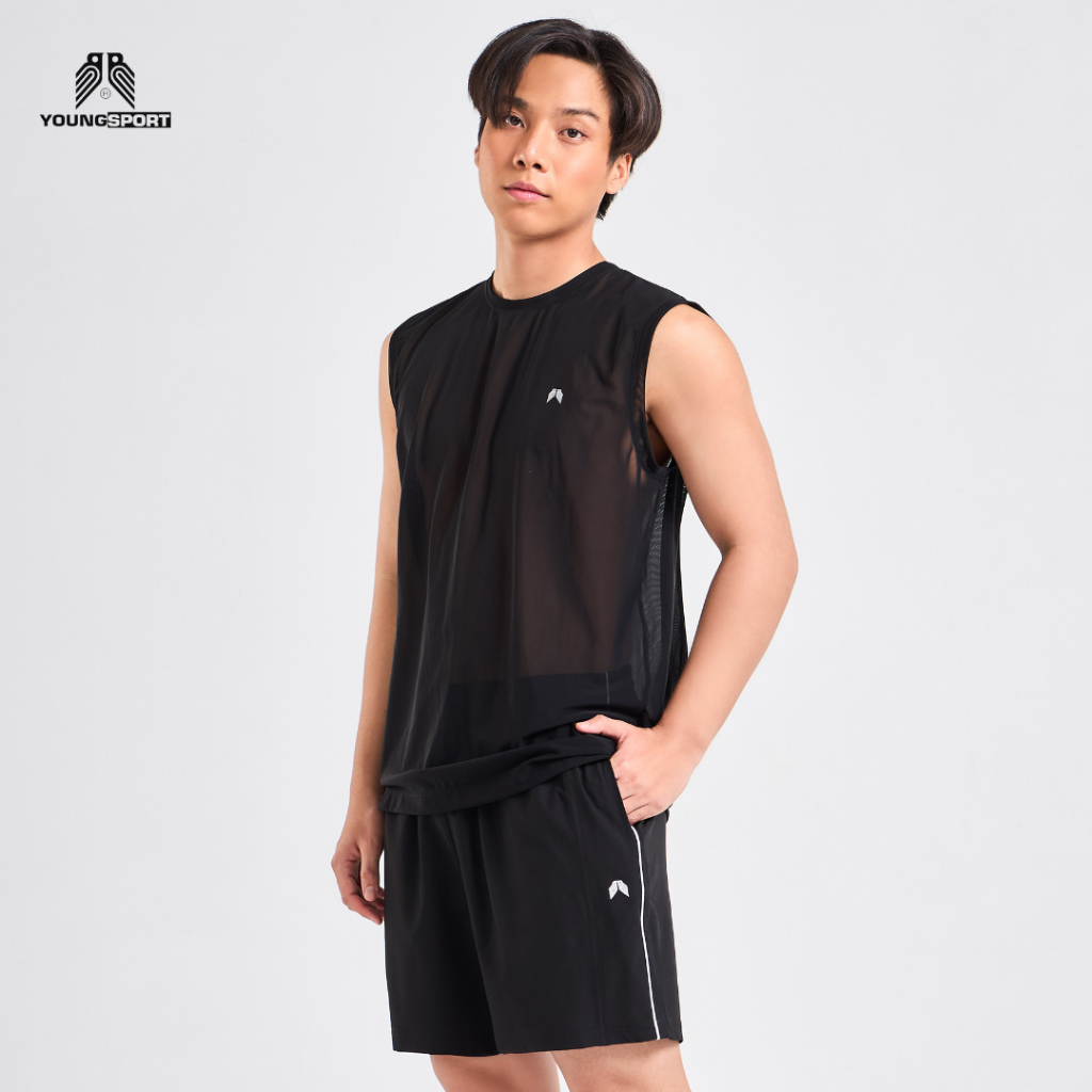 NEW เสื้อกล้ามแขนกุดผ้าตาข่าย ผู้ชาย นุ่มสบายผิว ระบายอากาศได้ดี เหมาะ ...