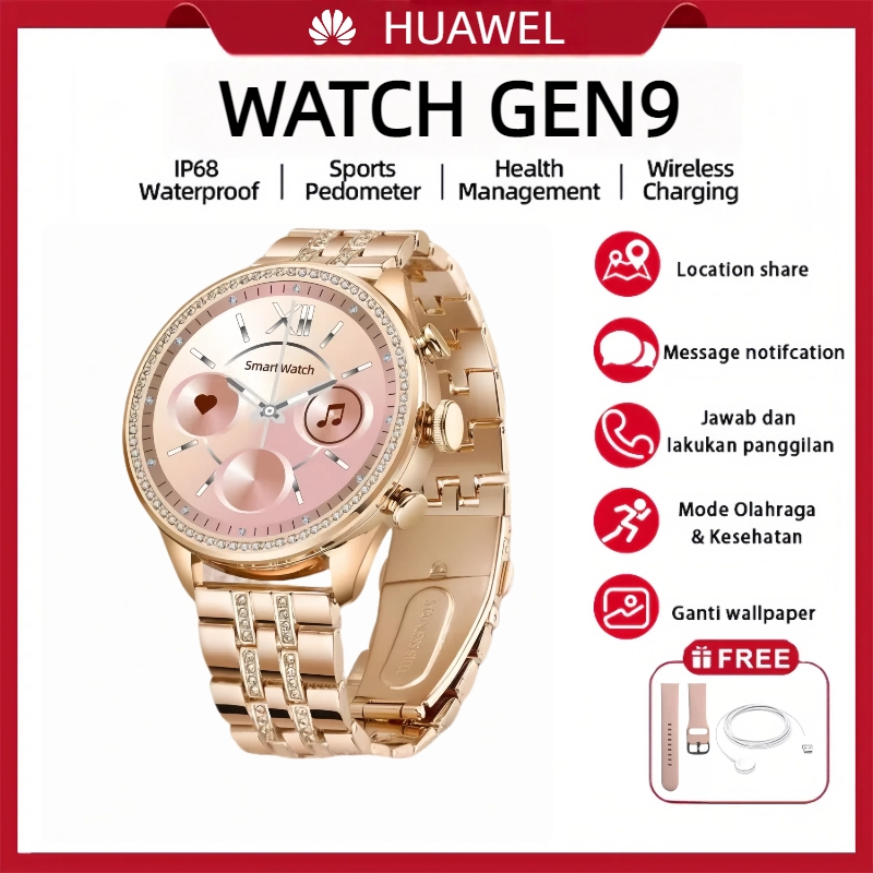 [NEW] HUAWEL Smart Watch GEN9 HD จอใหญ่ พร้อมการโทรผ่านบลูทูธ กันน้ำ ...