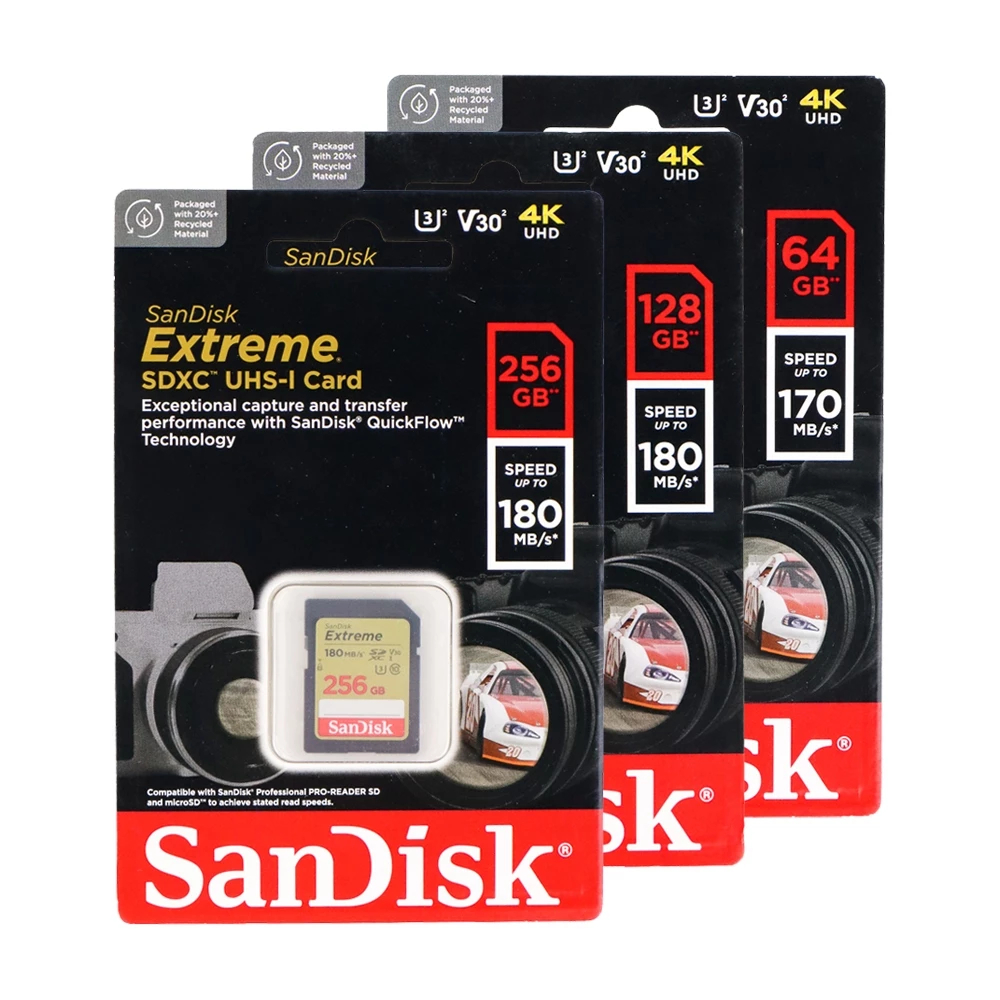 SanDisk Extreme SanDisk Extreme SD Card SDHC SDXC 32GB , 64GB ,128GB ...