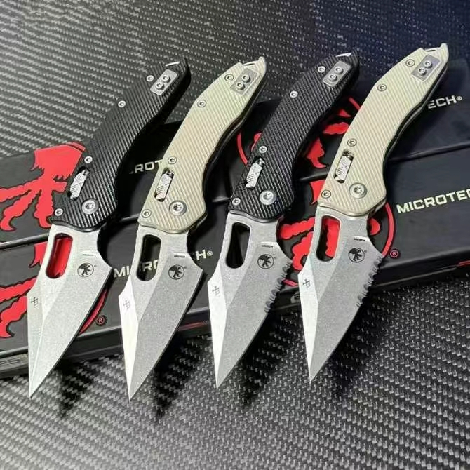 Microtech Dark Pin - มีดพับรุ่น G10 - เหล็ก M390MK - ความแข็ง; 58HRC ...