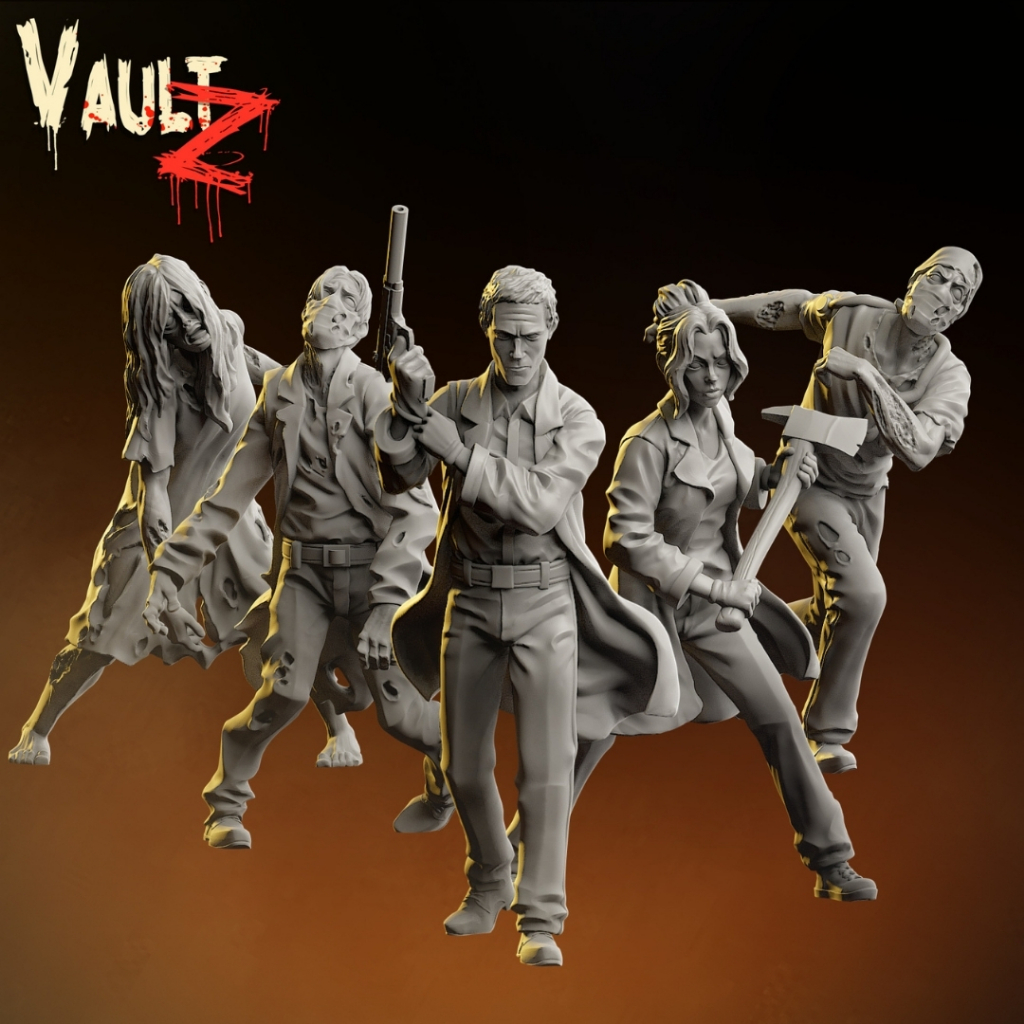 The Infected Ward - Humanoid Human Undead Zombie / 32mm scale 3D ...