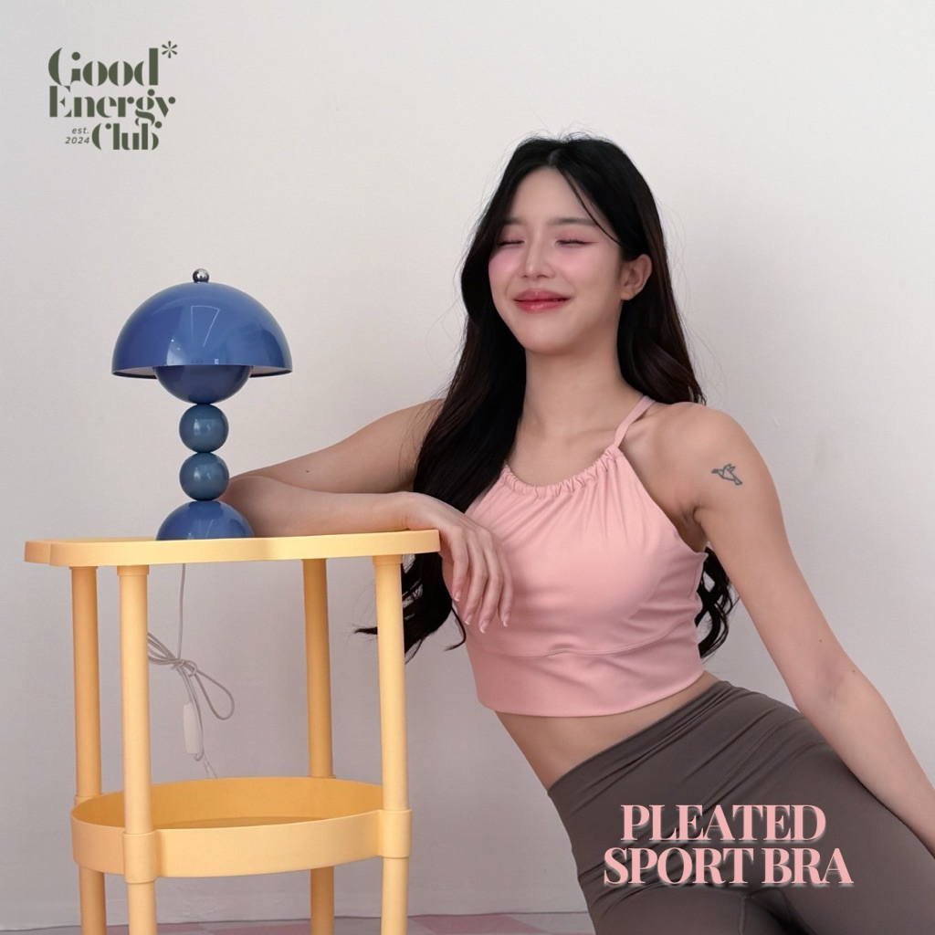 GOOD ENERGY CLUB - PLEATED SPORT BRA สปอร์ตบราออกกำลังกาย ชุดโยคะ พิลาทิส (10A-10D) | Shopee ...