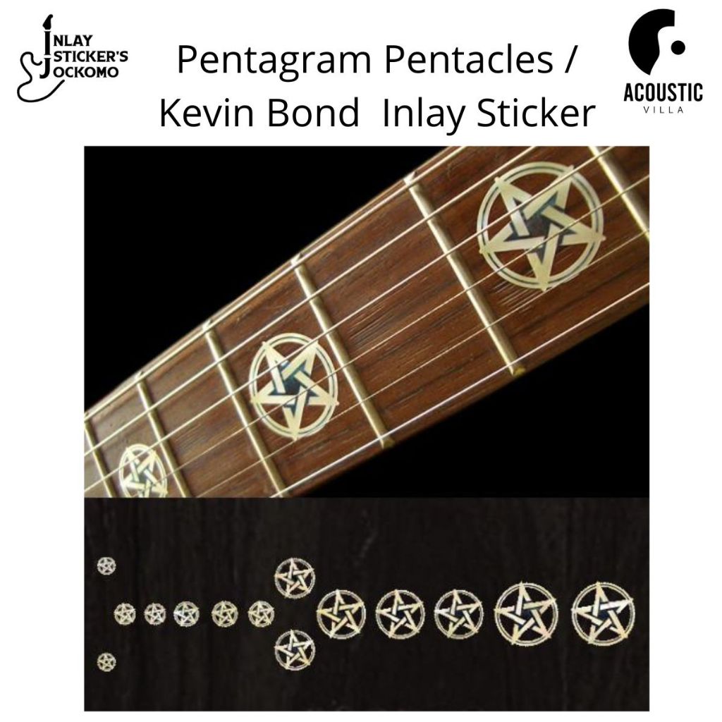 Pentagram Pentacles / Kevin Bond Fret Mark Inlay Sticker for Guitar ...