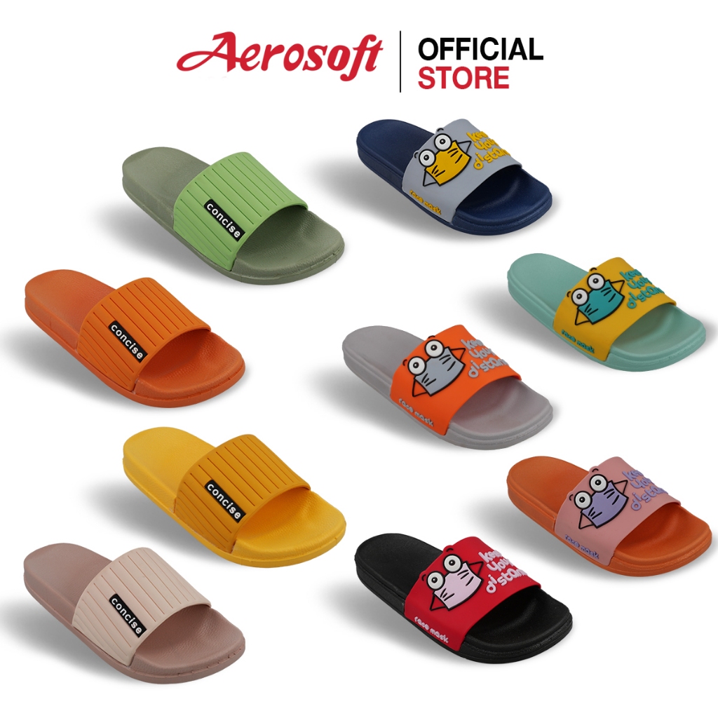 Aerosoft(Clearance Sale) รองเท้าแตะแบบสวมผู้หญิง หลากหลายสีสัน | Shopee Thailand