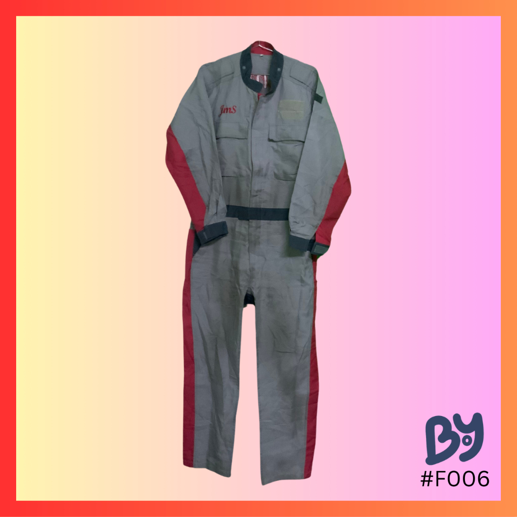 #F006/151 Jins เทา ชุดหมี ชุดช่าง ชุดทำงาน ชุดหมีมือสอง | Shopee Thailand