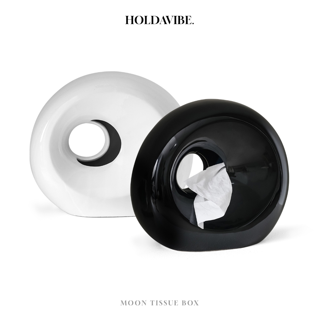 กล่องใส่กระดาษทิชชู่ MOON TISSUE BOX ที่ใส่ทิชชู่เซรามิก ของตกแต่งบ้าน ...