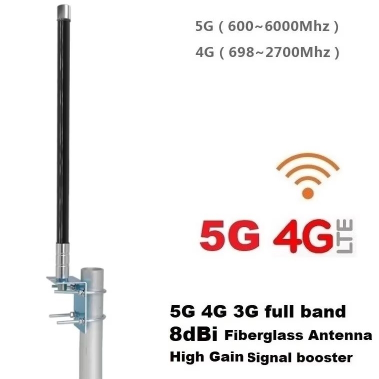 5G 4G 3G 8dBi Full Band 600-6000MHz Outdoor Fiberglass Antenna Base ...
