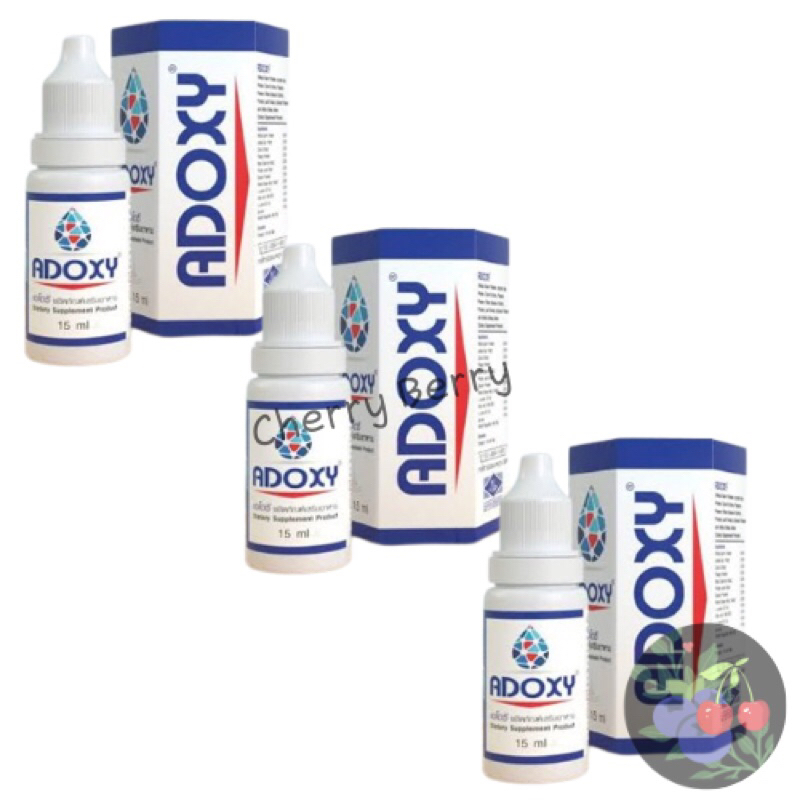 Adoxy เอโดซี อาหารเสริมชนิดน้ำ ของแท้ 100% ไม่กรีดบาร์โค้ด ( 3 ขวด ขวด ...