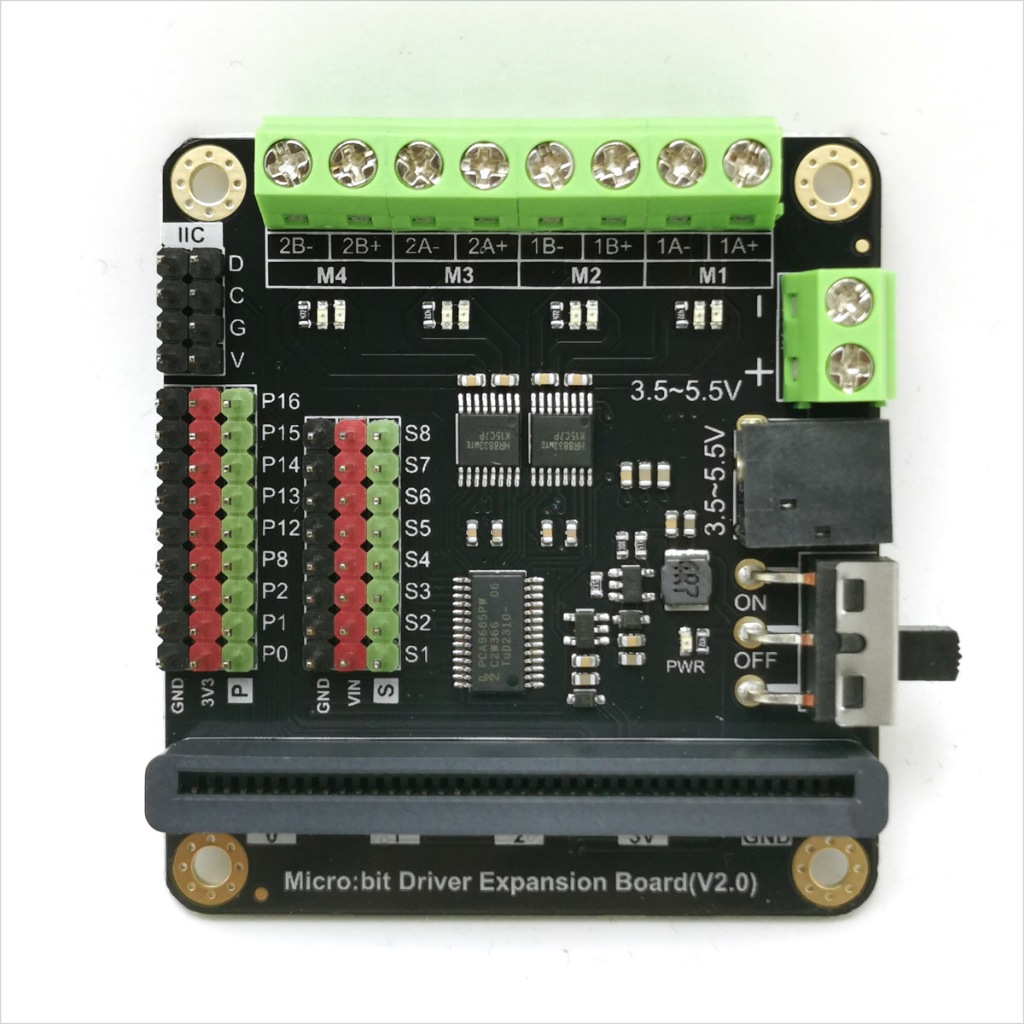 micro:Driver บอร์ดวงจรขับมอเตอร์เชื่อมต่อพอร์ตของ micro:bit และ OpenBIT ...