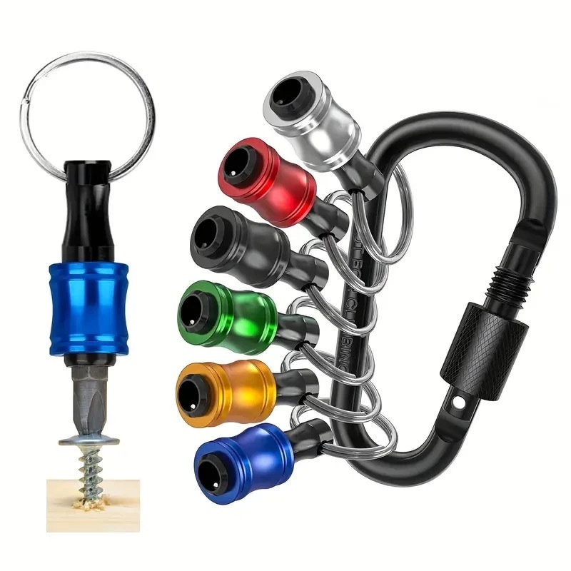 SHUYE พวงกุญแจดอกสว่านไขควง ก้านหกเหลี่ยม 1/4 ขนาดเล็ก แบบพกพา 6 ชิ้น ...