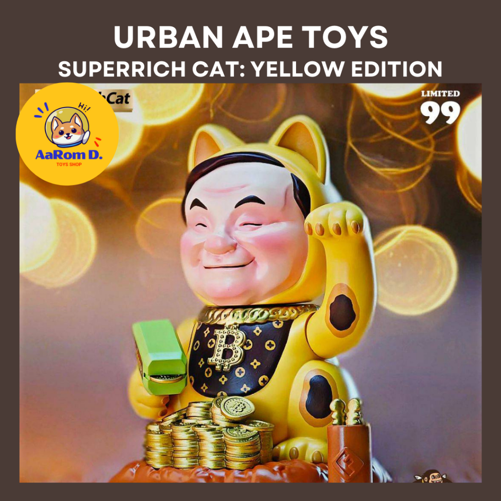 SuperRich Cat : Yellow Version แมวกวักสีเหลือง - Urban Ape Toy by ...