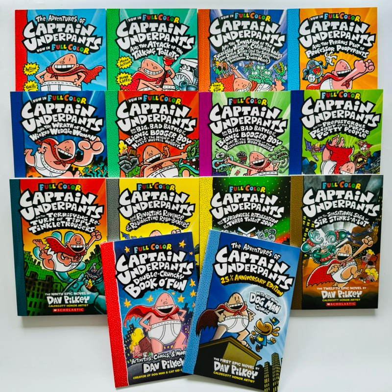 The Captain Underpants Full Color Collection 1-14 Book Set By Dav ...
