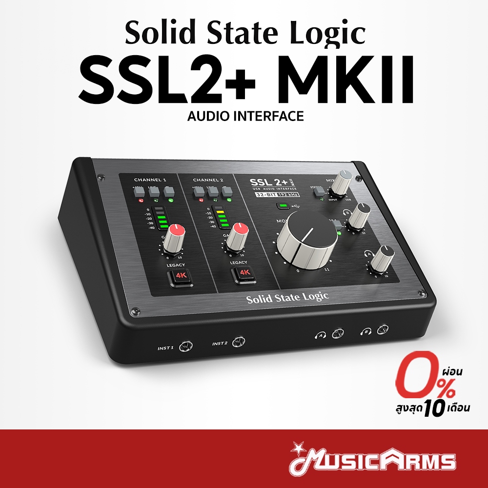 [ใส่โค้ดลด1000บ.] Solid State Logic SSL2+ MKII ออดิโออินเตอร์เฟส Audio Interface SSL2 Plus MK2 ...
