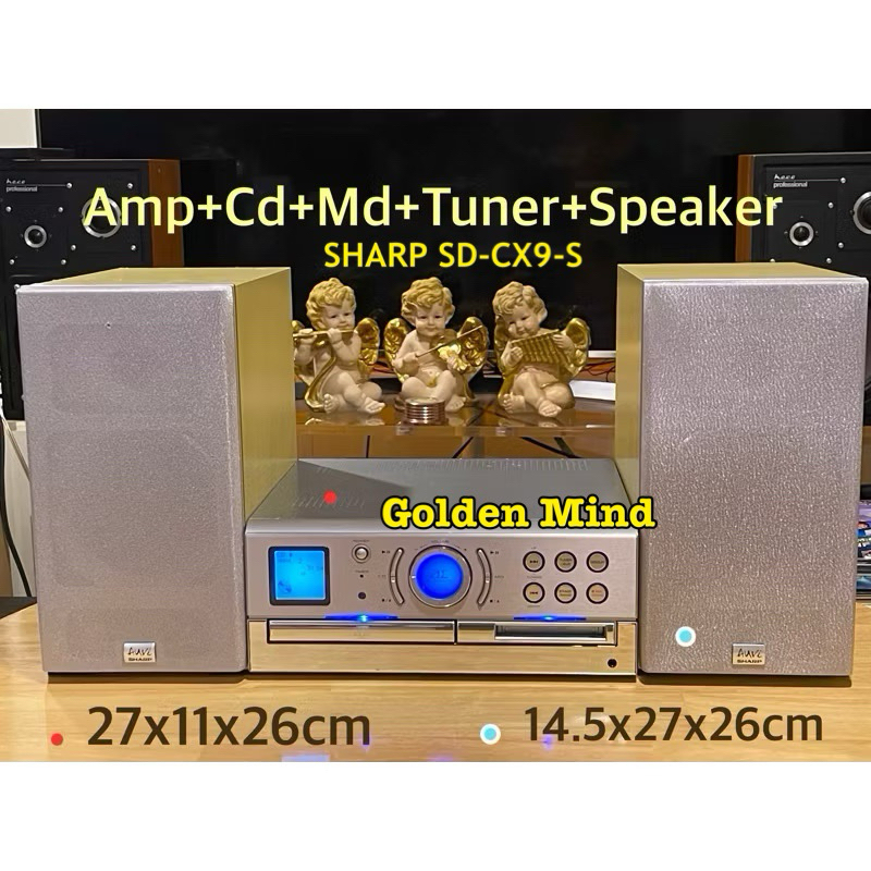 SET-01-080224 SHARP เครื่องขยายเสียง SD-CX9-S 20+20W และลำโพง SD-CX9-S 40W 4ohms มือสองจากประเทศ ...