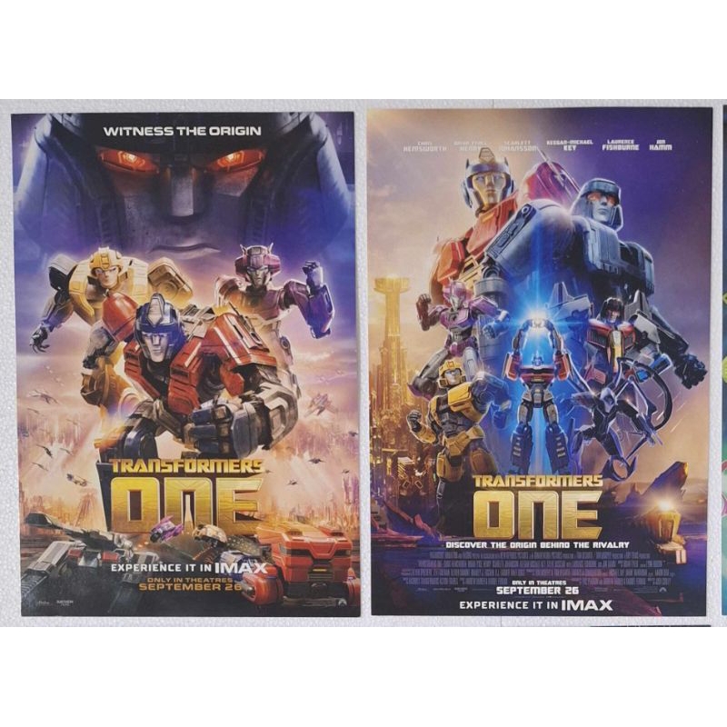 โปสเตอร์ IMAX Poster Transformers One 2024 ลิขสิทธิ์แท้จาก Major ...