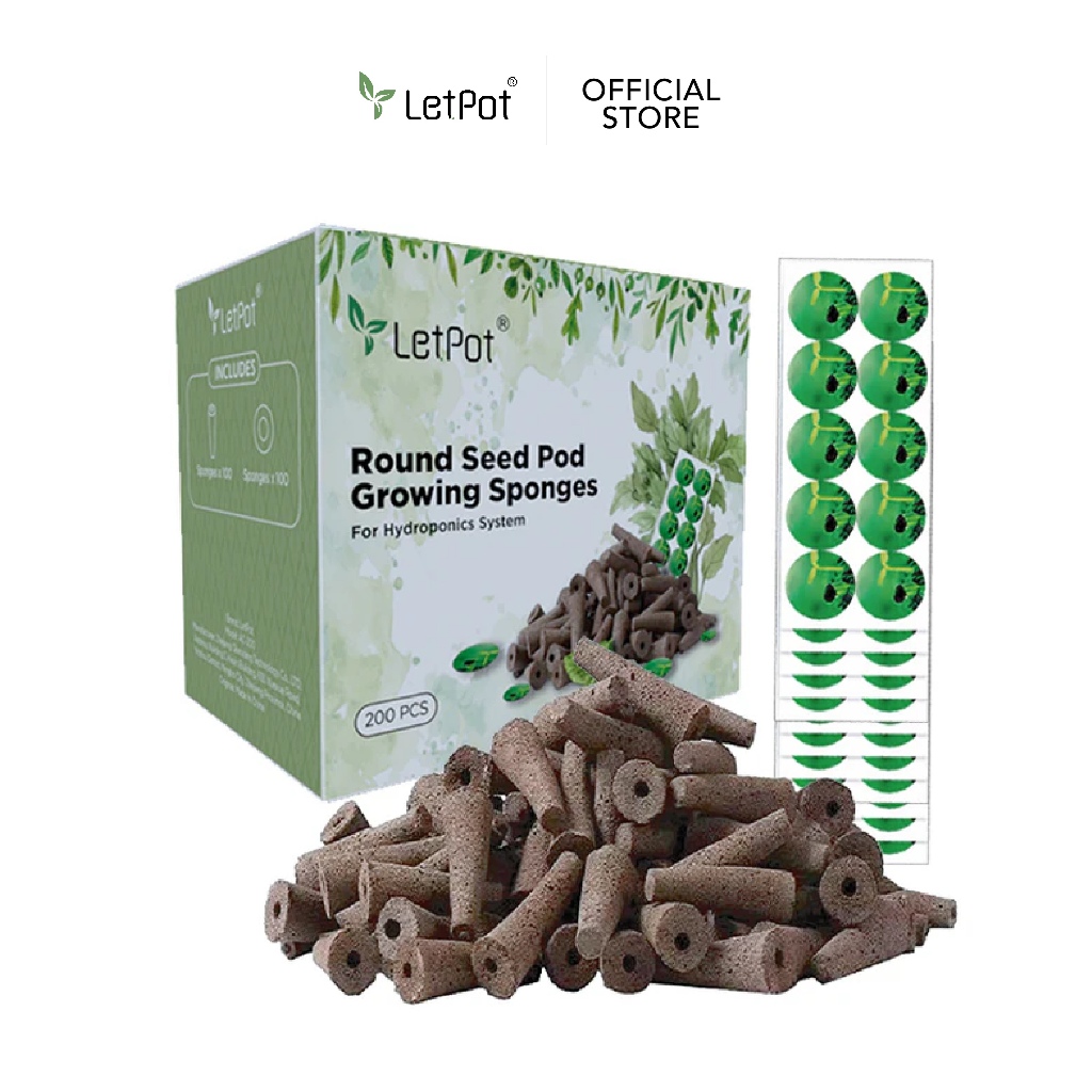 LetPot Round Seed Pod Growing Sponge [ใช้ได้กับรุ่น MAX, SENIOR, LITE ...