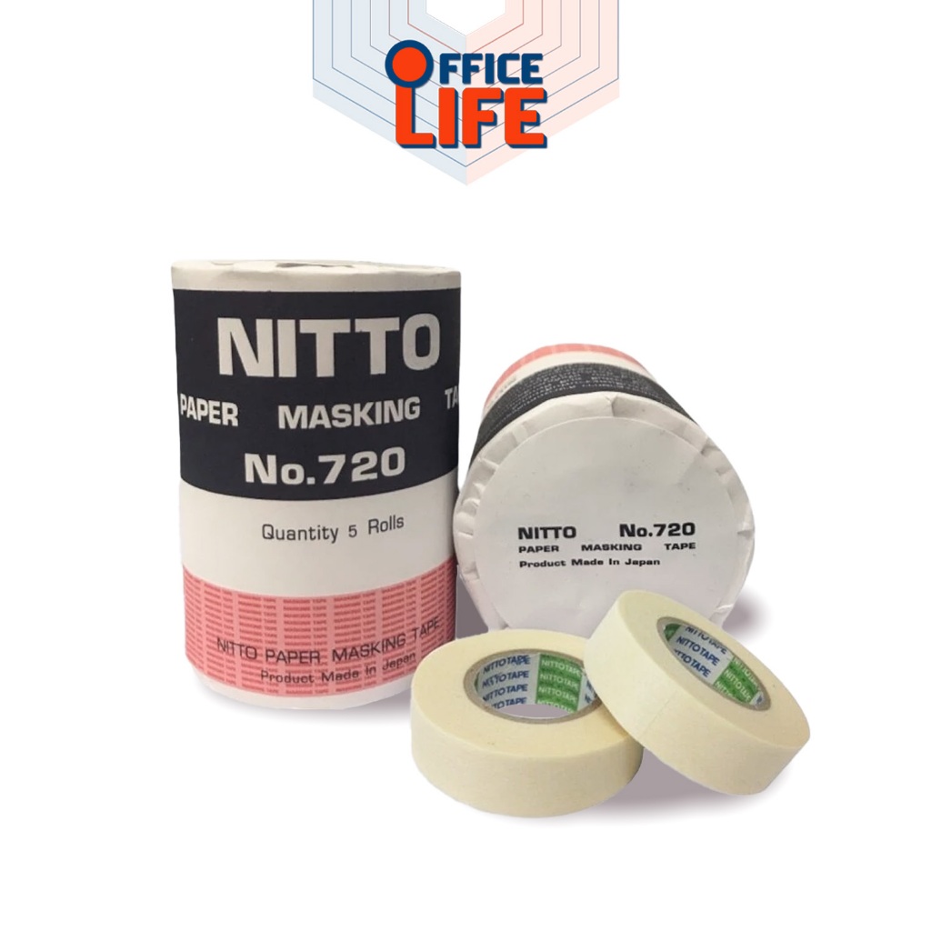 NITTO เทปกระดาษ กาวย่น กระดาษลอกลาย กระดาษขูดเลขรถ นิตโต้ Paper Masking ...