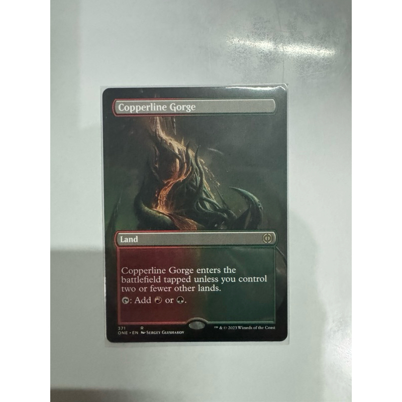 MTG Phyrexia: All Will Be One Variants: Copperline Gorge (Borderless ...