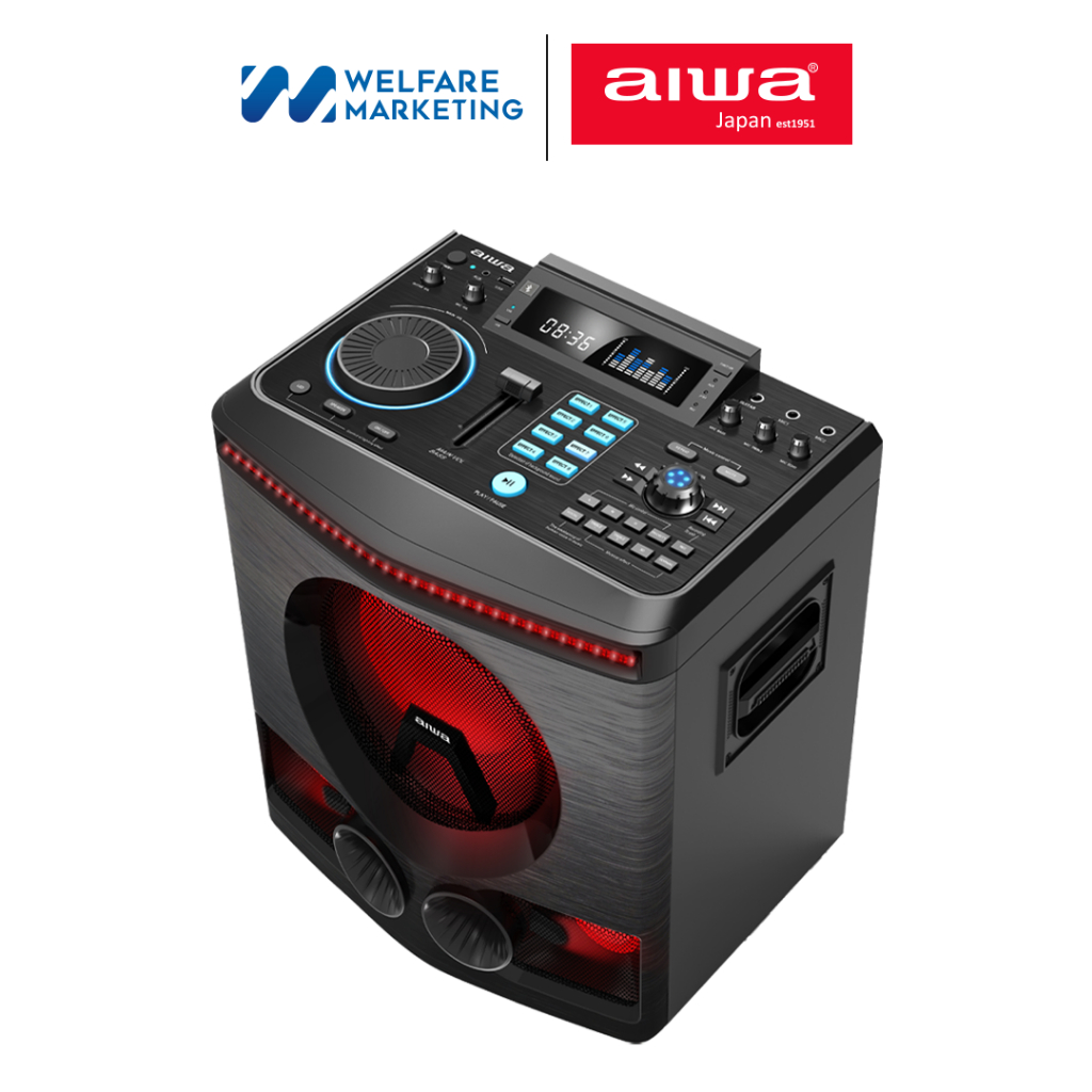 [ผ่อน 0%] AIWA AW-X18DJ Party Speaker ลำโพงบลูทูธปาร์ตี้ | Shopee Thailand