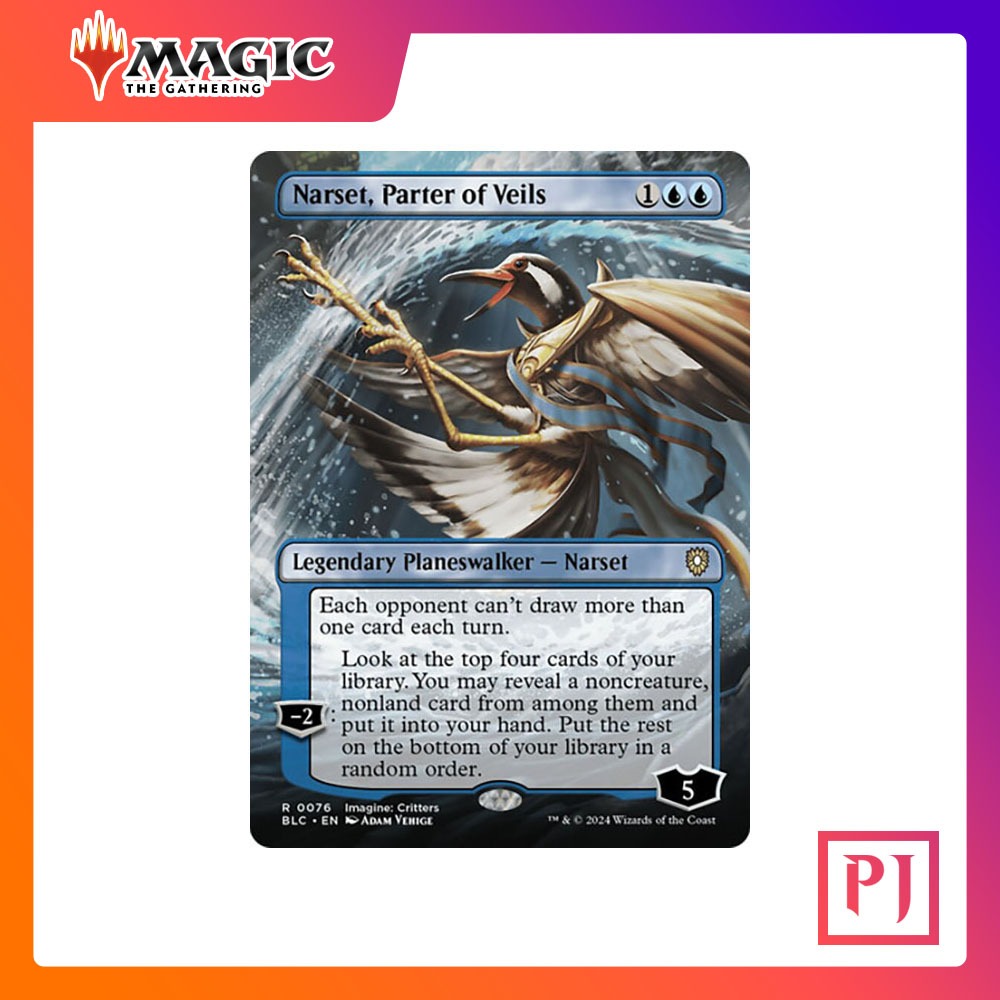 [MTG] Narset, Parter of Veils (Borderless) [BLC] [BLUE] [RARE] [NORMAL] [ENG] (การ์ดเมจิค ...