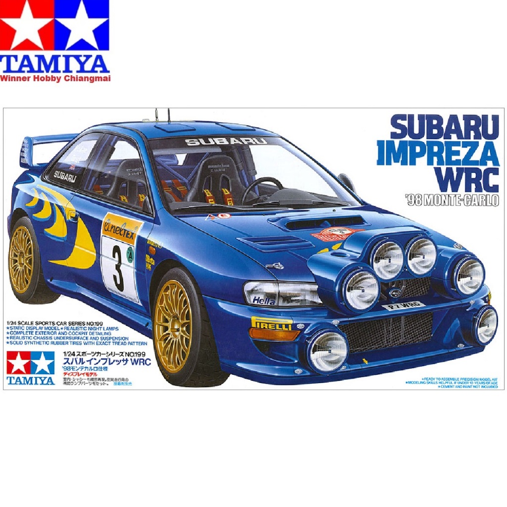 โมเดล รถยนต์ Tamiya 24199 Subaru Impreza WRC'98 - Monte Carlo 1/24 ...
