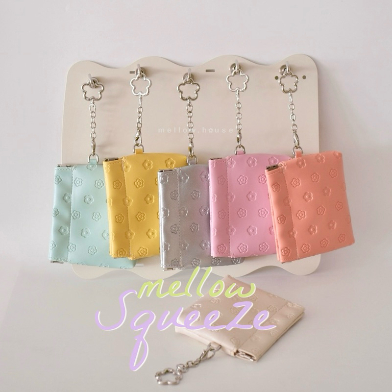 Mellow Squeeze (พร้อมส่ง)กระเป๋าสตางค์ใบสั้น PU กระเป๋าหนังเทียม ...