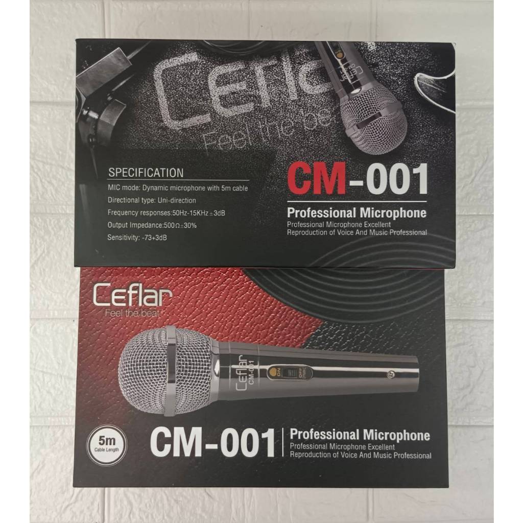 ไมโครโฟน MUSIC D.J / Mic karaoke Ceflar CM-001 ยาว 5 เมตร | Shopee Thailand
