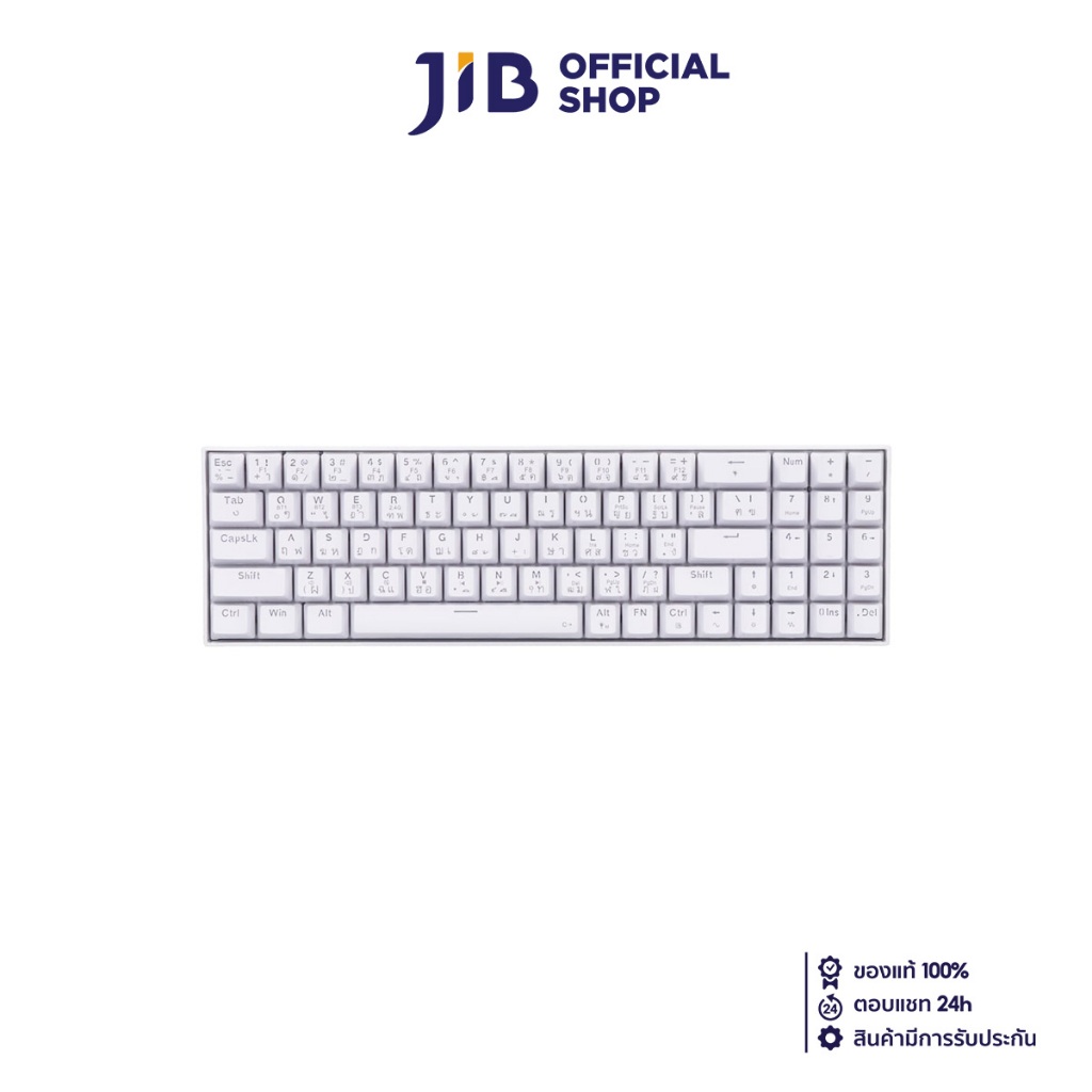 WIRELESS KEYBOARD (คีย์บอร์ดไร้สาย) REDRAGON ZED PRO K627P-WNS (WHITE ...
