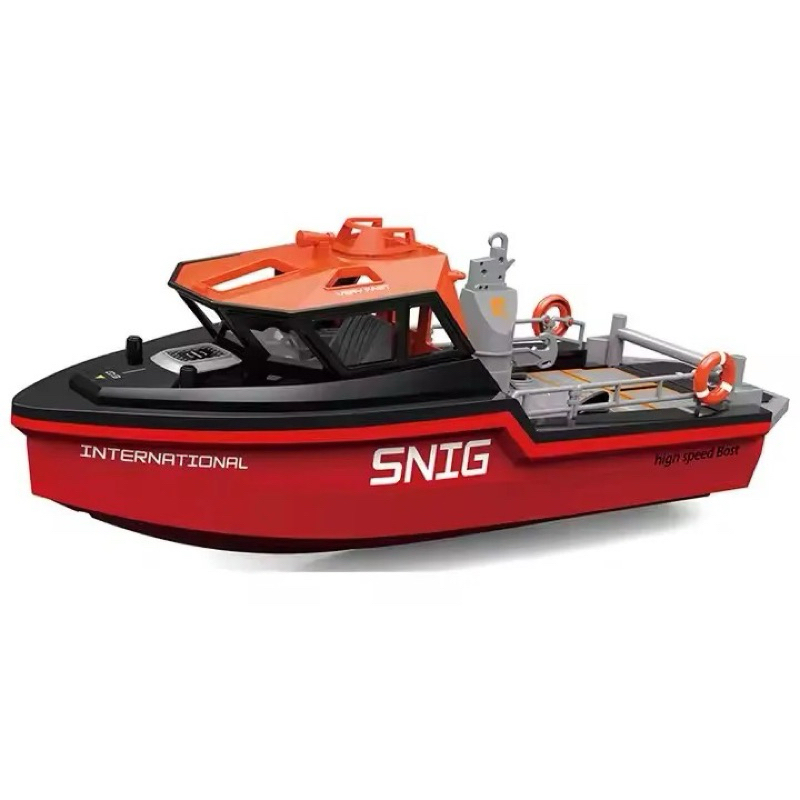 เรือกู้ภัยบังคับวิทยุSNIG (มอเตอร์บัสเลท)ความเร็ว18km/h รีโมท2.4GHz ...