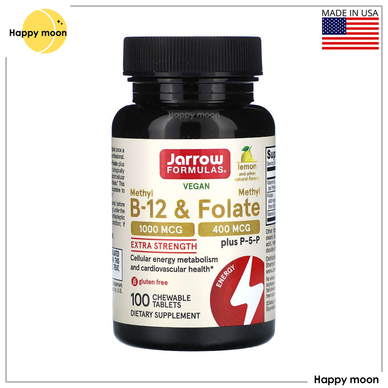 Jarrow Formulas, Vegan Methyl B-12 & Methyl Folate, Extra Strength ...