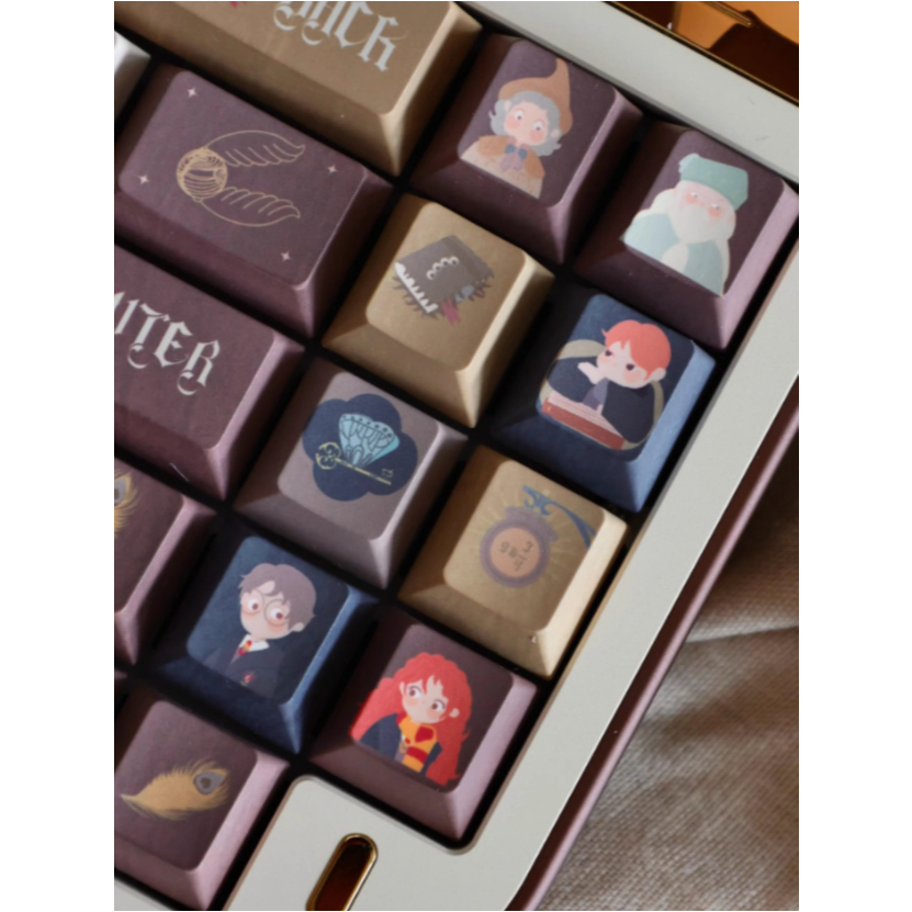 Harry Potter Hogwarts Keycap PBT Cherry 142 keys คีย์แคปแฮร์รี่ ปุ่มกด ...