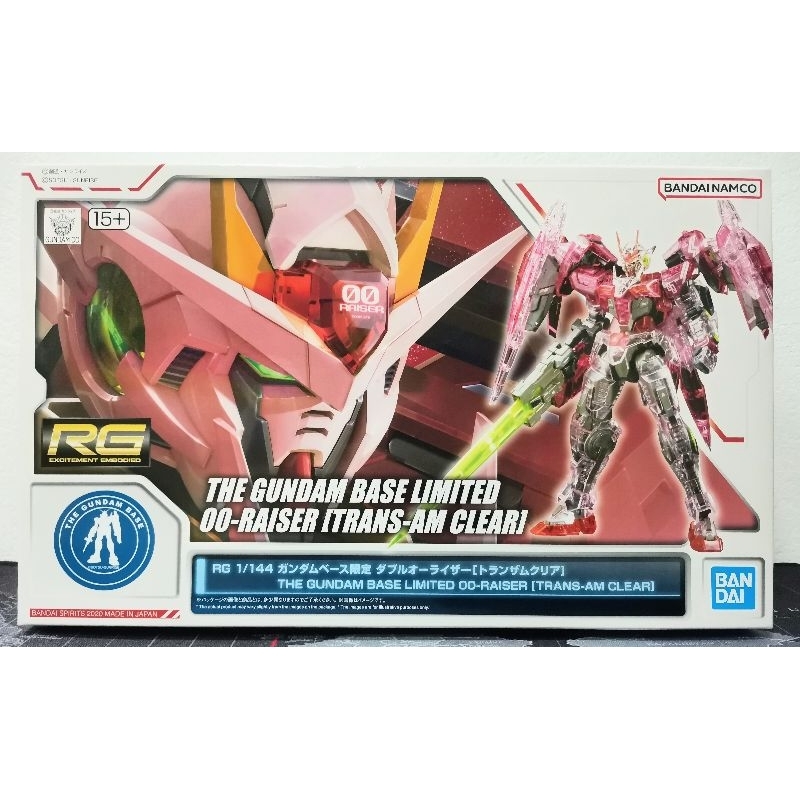[ของแท้] OO Raiser (Trans-Am Clear) - RG 1/144 (The Gundam Base Limited ...