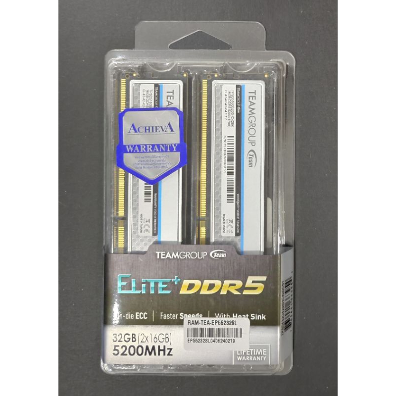 มือ1 DDR5 Team ELITE plus 32GB (2x16GB) 5200 CL42 | Shopee Thailand
