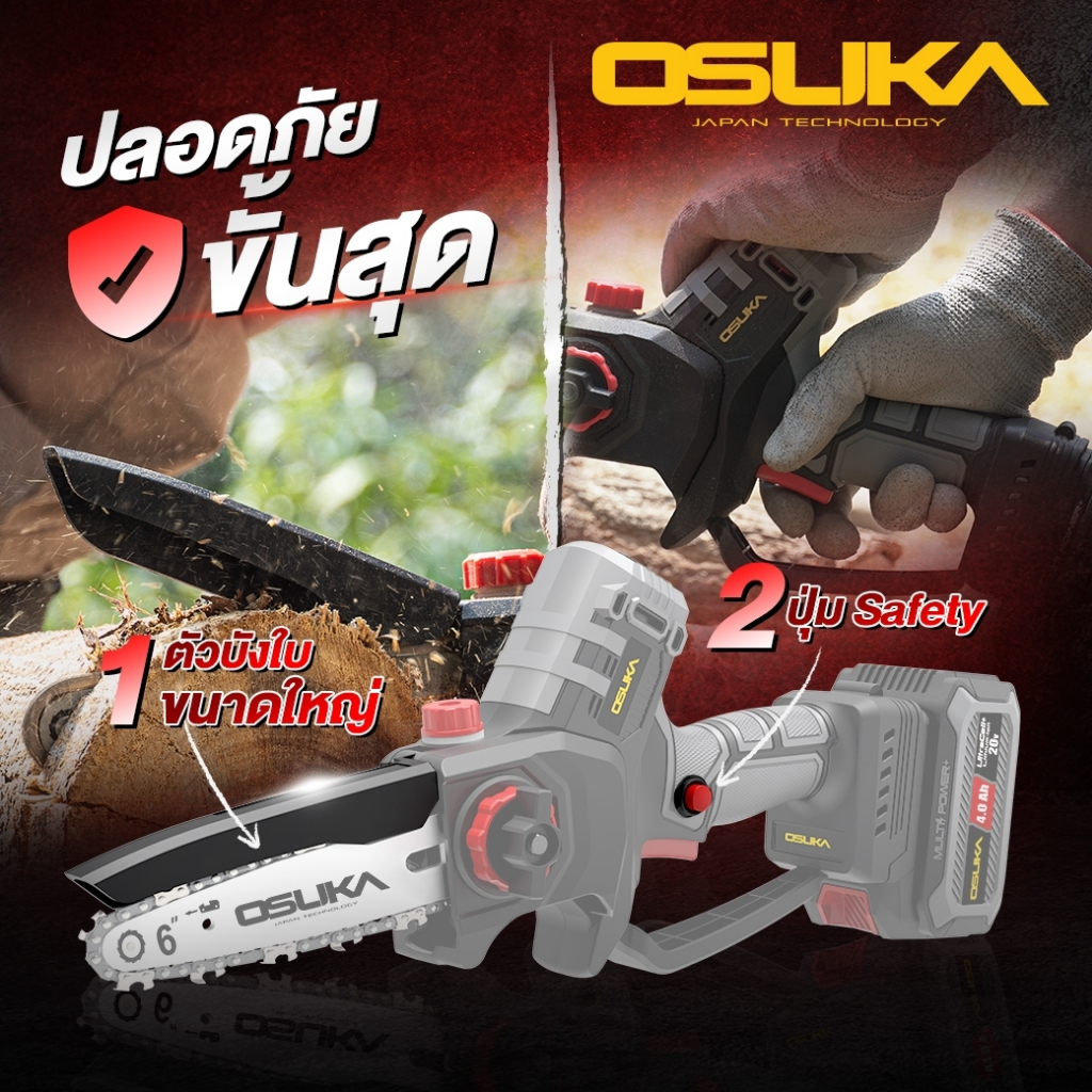 เลื่อยไฟฟ้าไร้สายไร้แปรงถ่าน6” 20v OCMC536-M1 OSUKA | Shopee Thailand