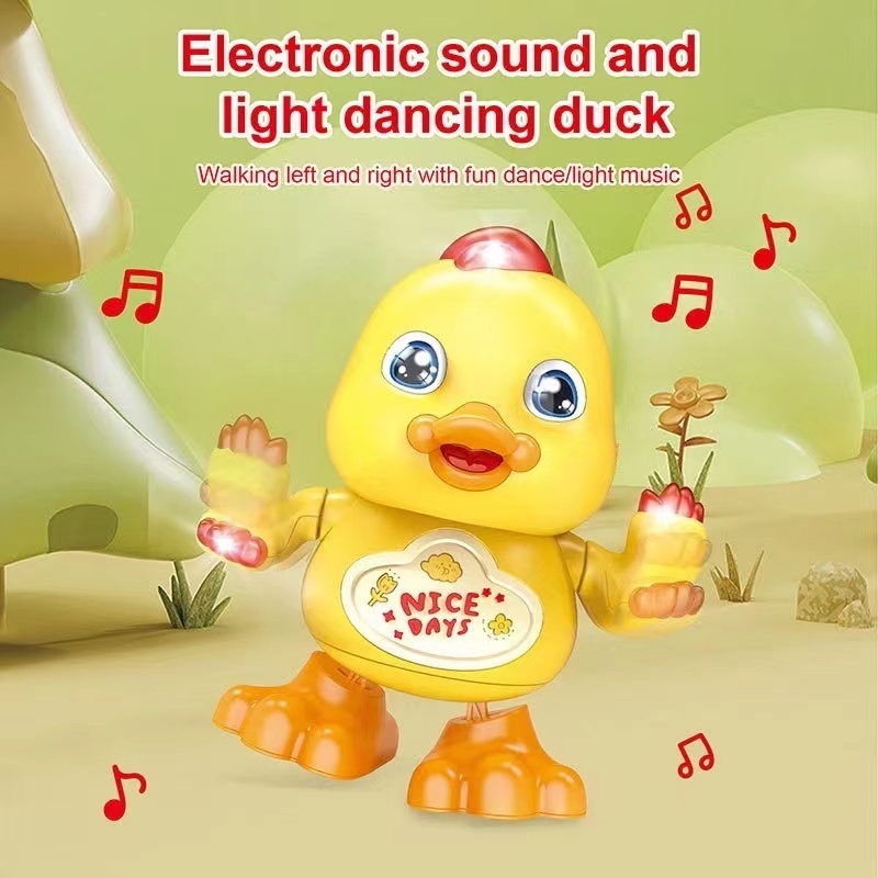ของเล่นเป็ดเต้น เป็ดออกกำลังกาย music dancing duck มีไฟมีเสียงเพลง เต้น ...