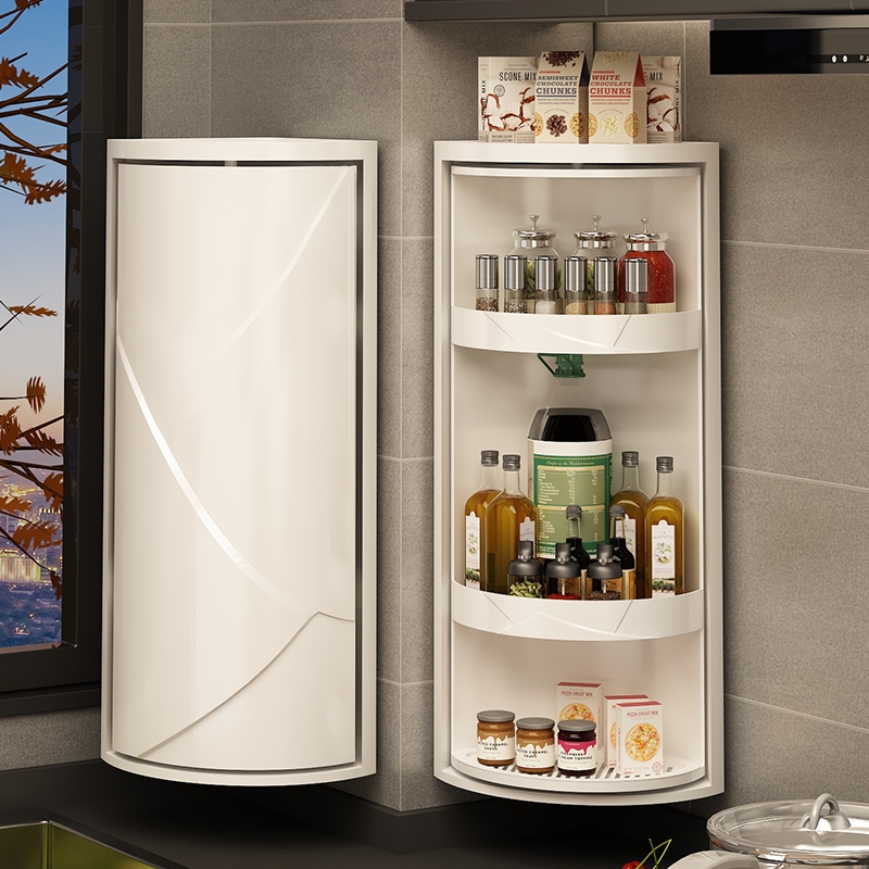 NeatBox ชั้นวางเครื่องปรุง ชั้นหมุนได้ หมุน 360 ° สำหรับห้องครัวและห้องน้ำ ป้องกันควัน กันฝุ่น ...