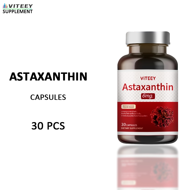 VITEEY Astaxanthin Capsules 6 mg 30 แคปซูล ชะลอวัย ลดริ้วรอย จุดด่างดำ นูรีฟ แอสต้าแซนทิน แคปซูล ...