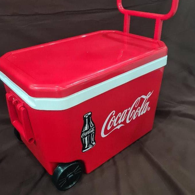 พร้อมจัดส่ง กระติกโค้ก ความจุ45ลิตร มีล้อลาก กระติกน้ำแข็ง สามารถเก็บ ...